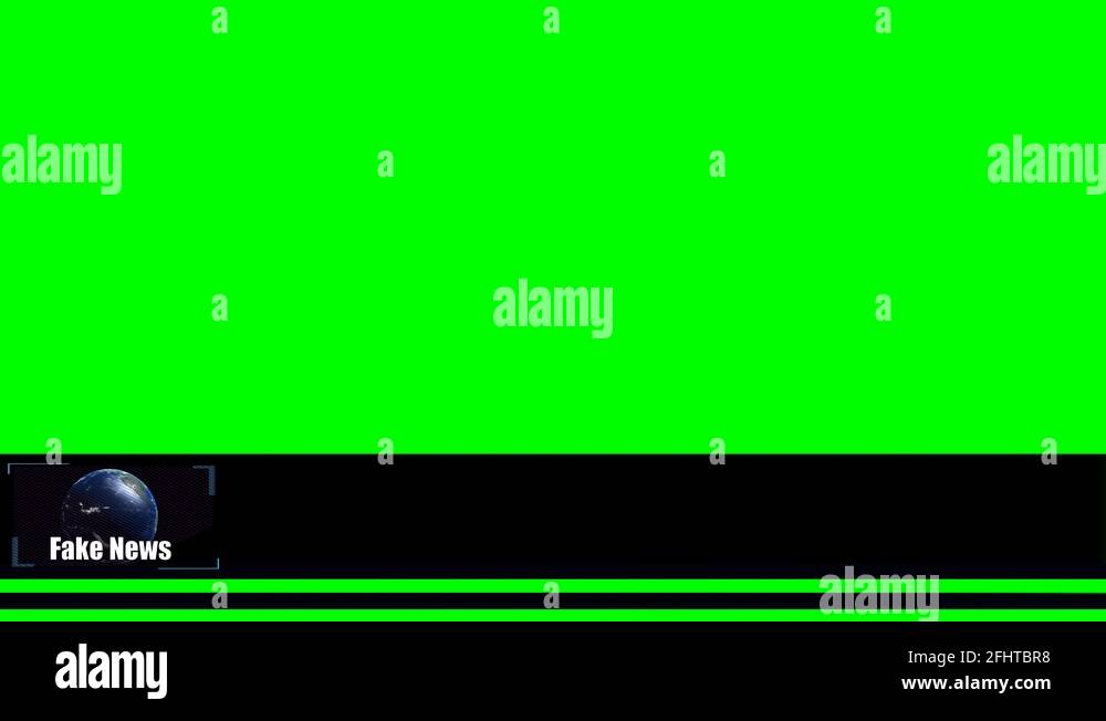Fake News Animated Lower Third Overlay - 4k Green Screen Chroma Key ...