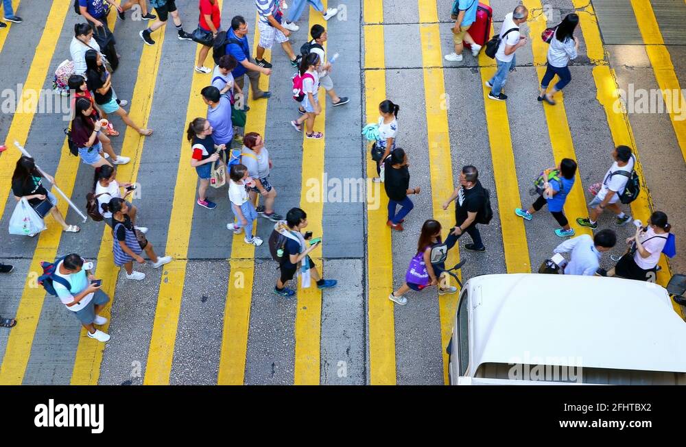 Busy pedestrian crossing at Hong Kong - Time Lapse Stock Video Footage ...