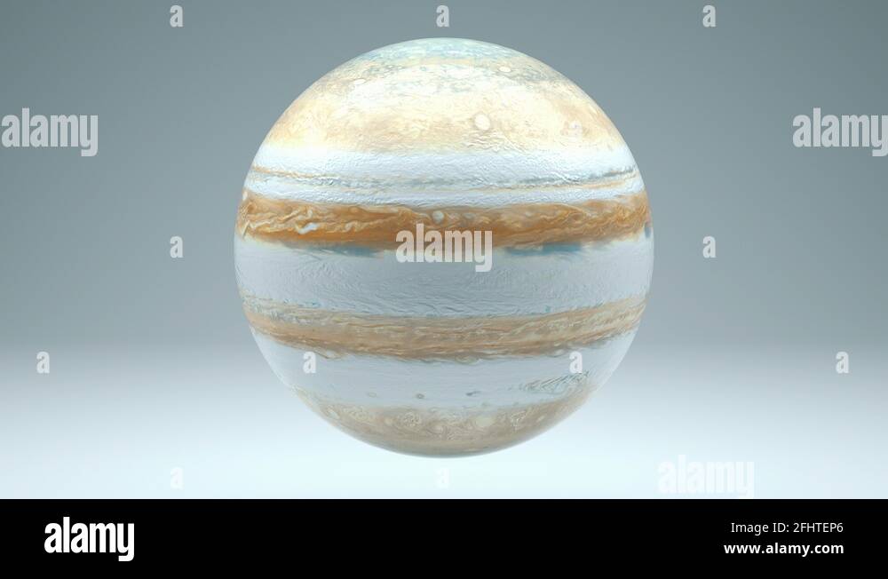 Jupiter Rotating Seamless Looping Isolated 4K with Luma Matte Stock ...