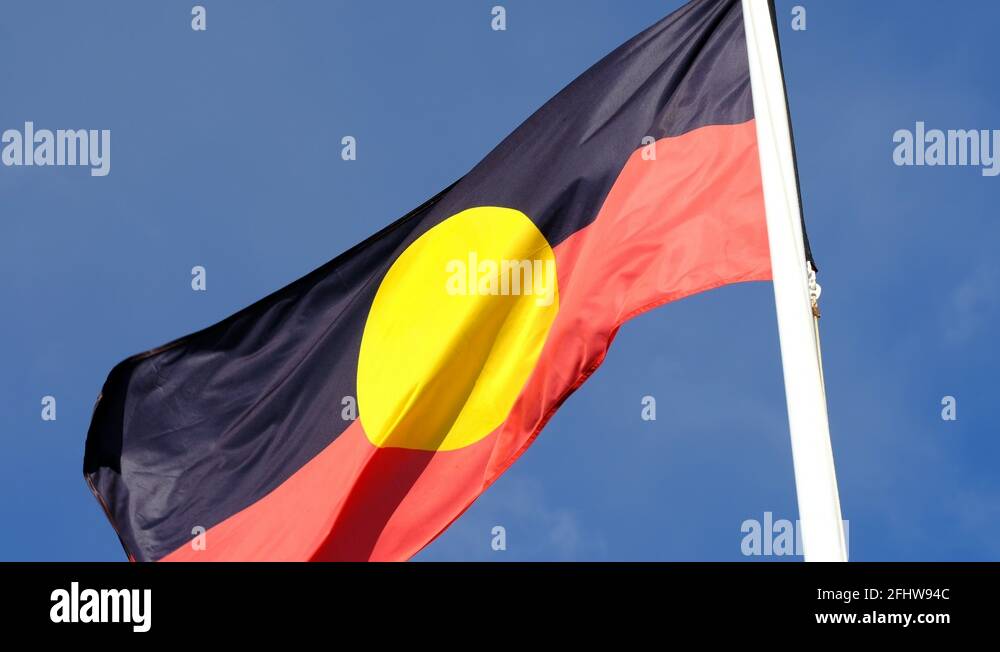 Aboriginal and Torres Strait Islander people of Australia flag flying ...