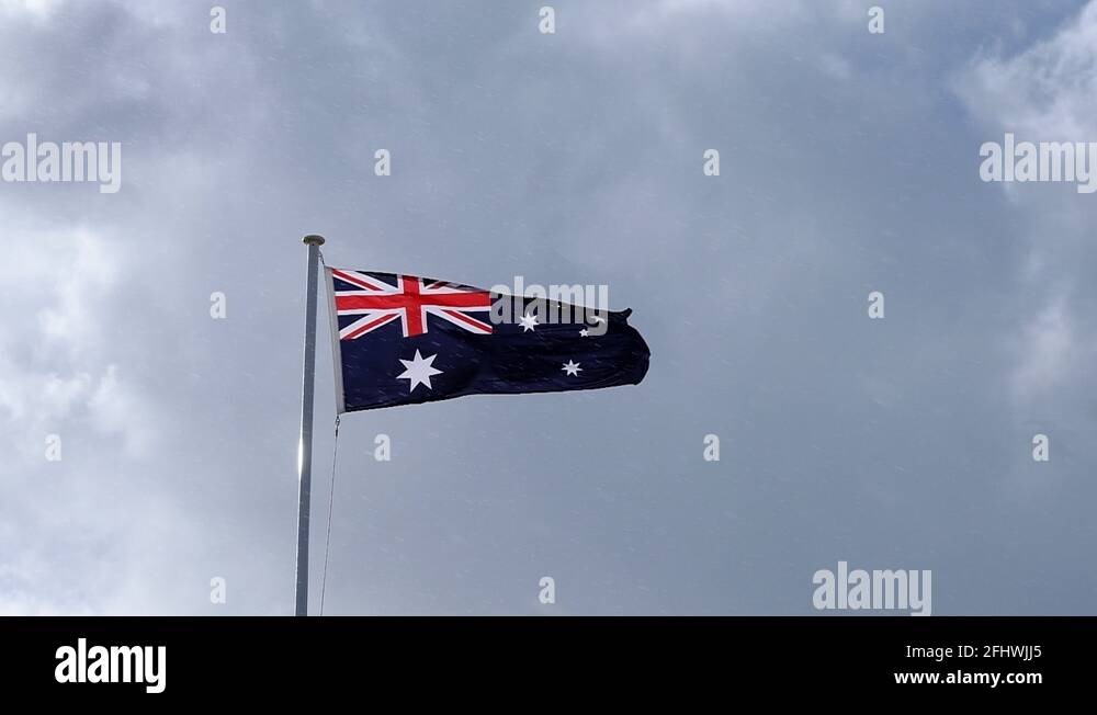 The original australian flag the red ensign Stock Videos & Footage - HD ...