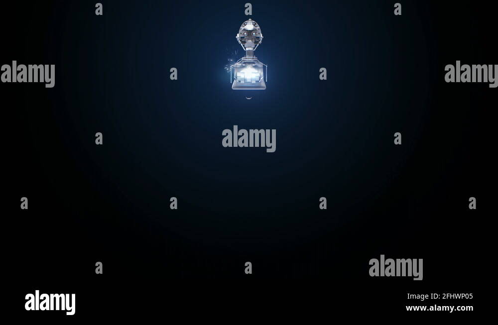 Manufacturing 3D humanoid robot, Scanning body. Artificial Intelligence ...