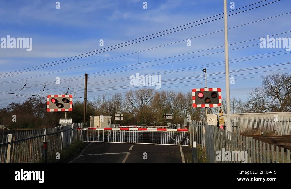 Unmanned railway crossing warning sign Stock Videos & Footage - HD and ...