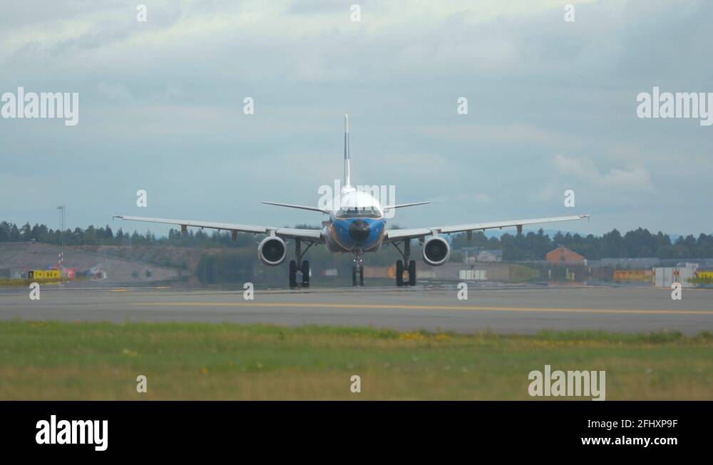 Lufthansa airplane airbus a321 retro livery taxiing towards camera ...