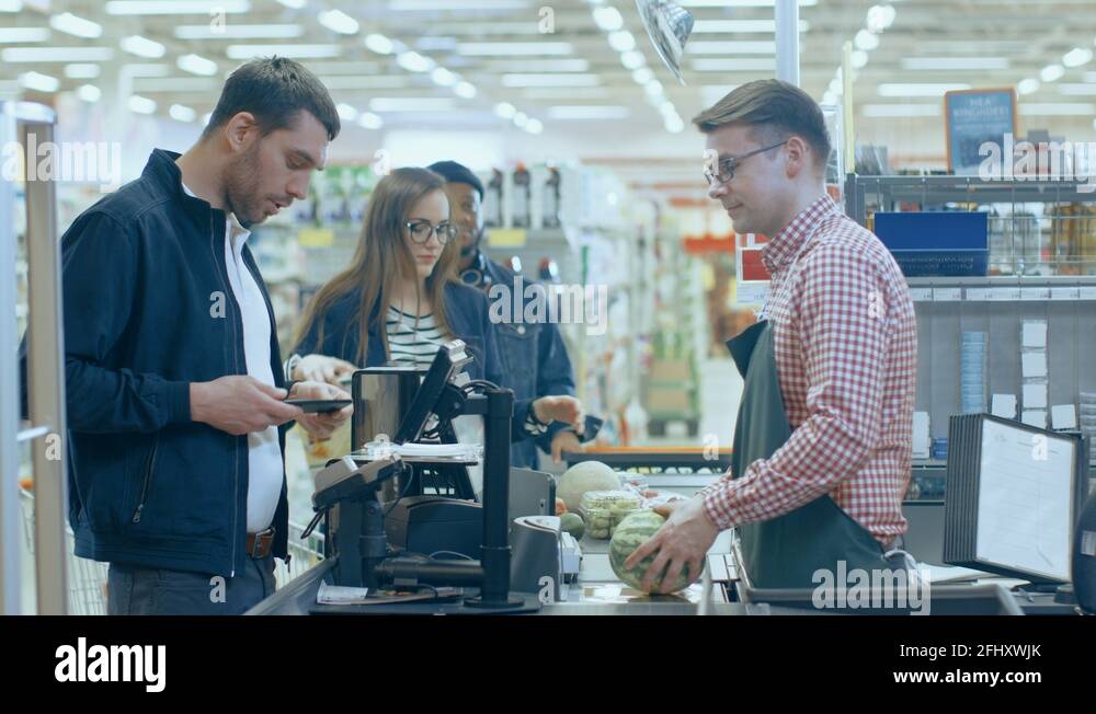 Queue at supermarket counter Stock Videos & Footage - HD and 4K Video ...