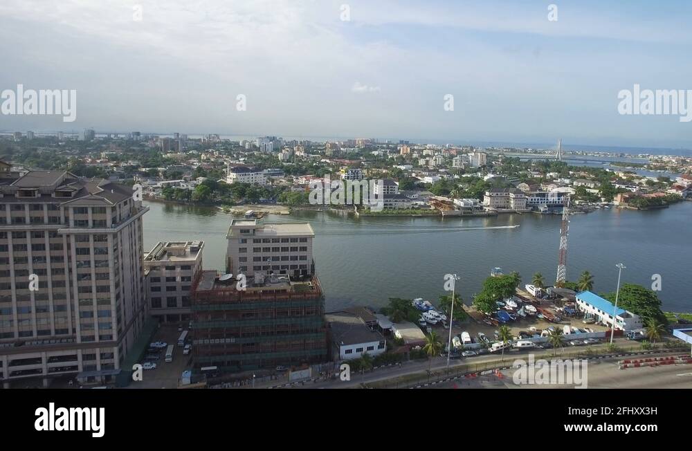 Daytime Aerial Flyover of Admiralty Toll Plaza, Lekki - Epe Expressway ...