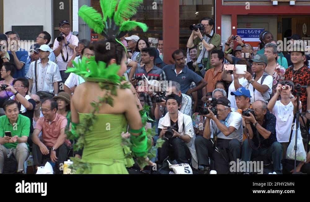ASAKUSA, TOKYO, JAPAN : Scenery of ASAKUSA SAMBA CARNIVAL Stock Video ...
