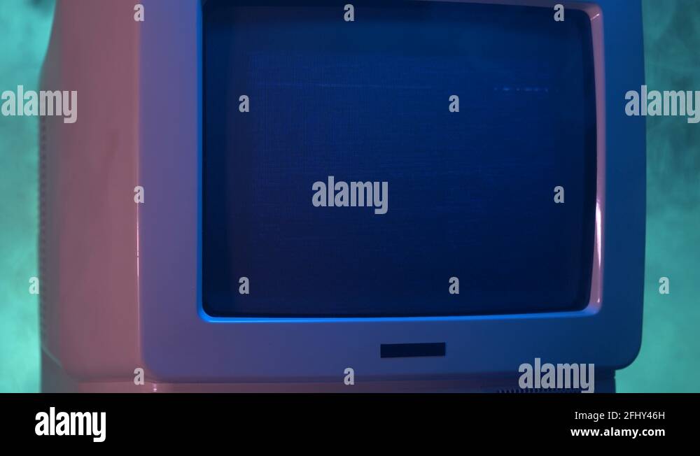 Level Completed Vintage Arcade Video Game on a 80s 90s Retro Television ...