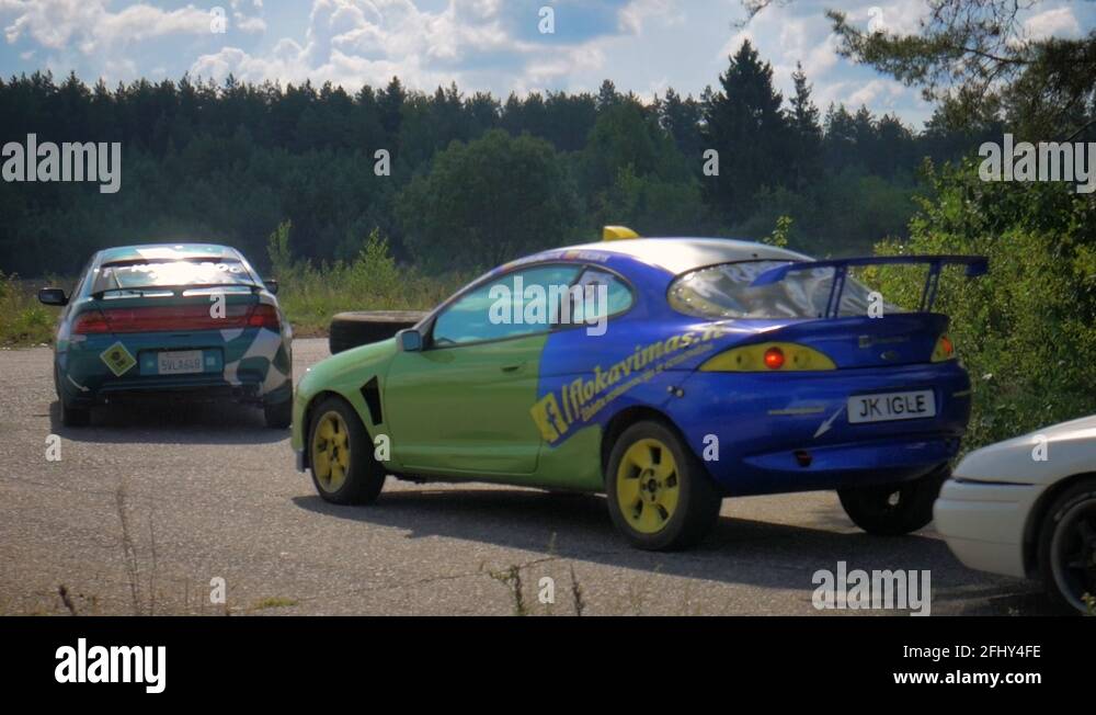 Cars taking a curve in slow motion with speed ramp Stock Video Footage ...