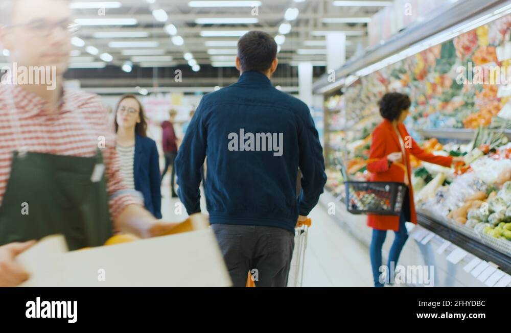 Man pushing shopping cart Stock Videos & Footage - HD and 4K Video ...