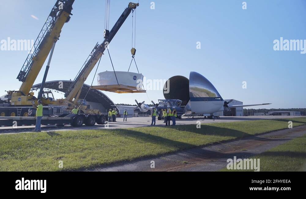 Orion Stage Adapter ready to load into Aero Spacelines Super Guppy ...