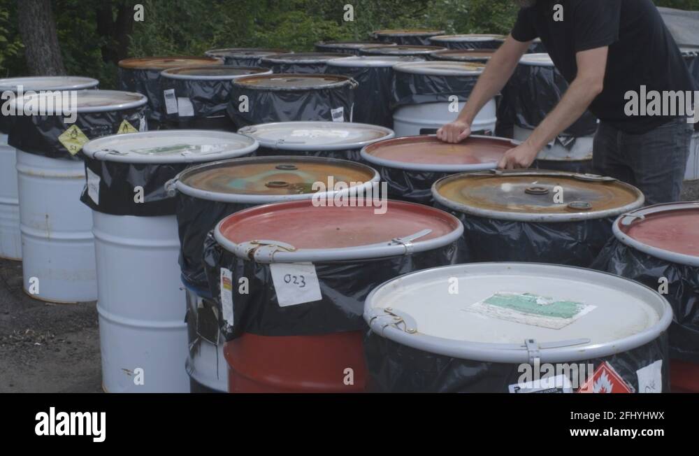 Hazardous waste barrels Stock Videos & Footage - HD and 4K Video Clips ...