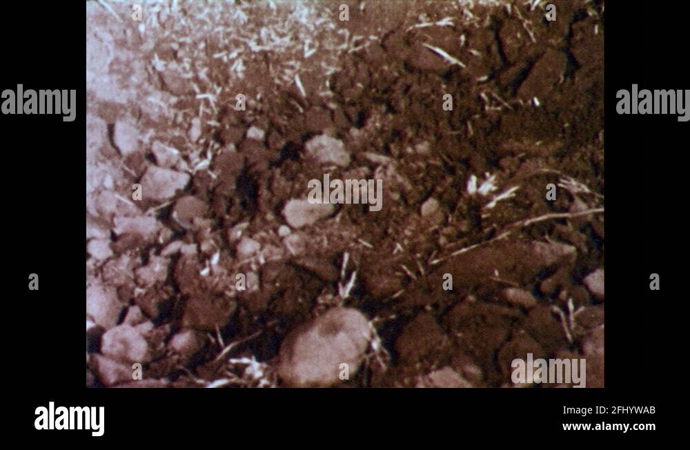 1960s: Text appears on overturned soil Stock Video Footage - Alamy