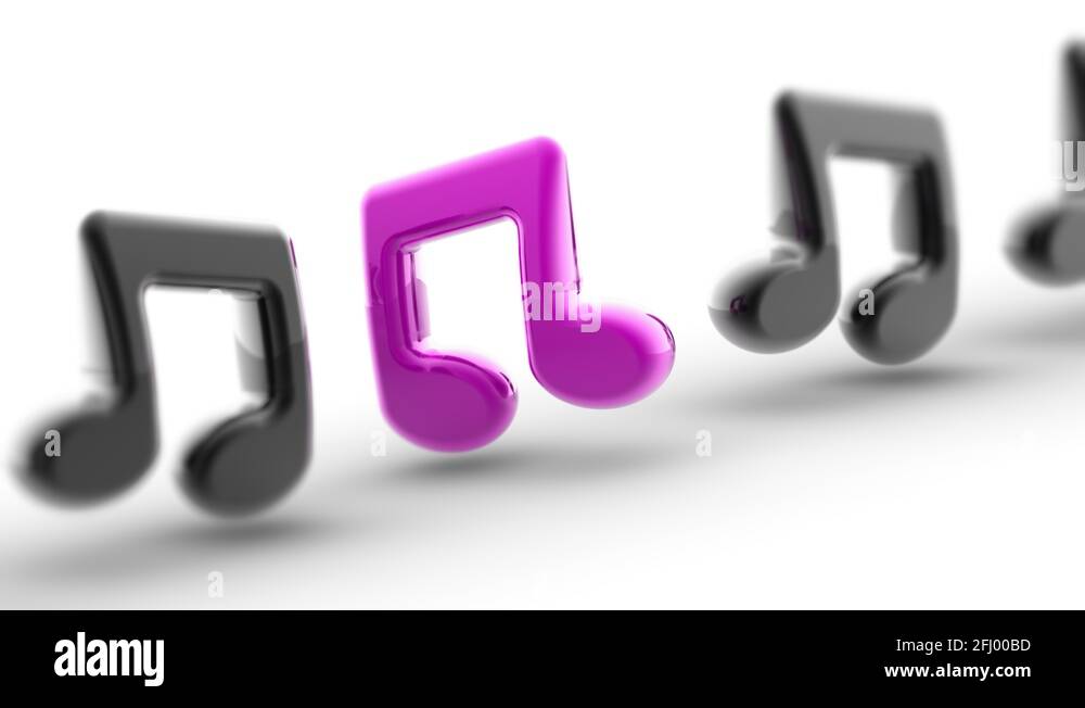Musical note. Looping footage has 4K resolution. Encoder Prores 4444 ...