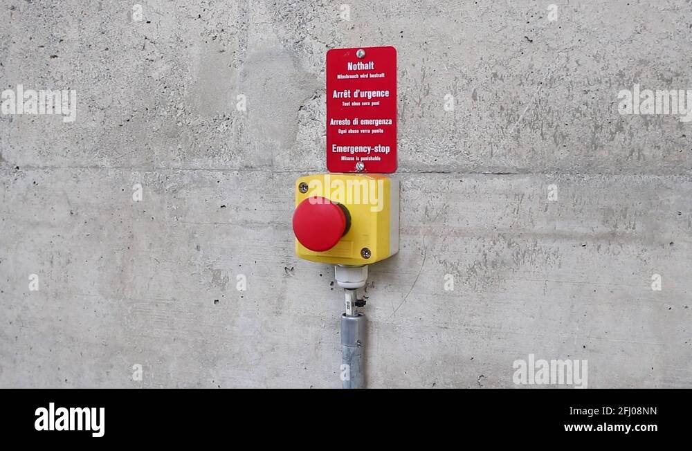 Big red emergency stop button Stock Videos & Footage - HD and 4K Video ...