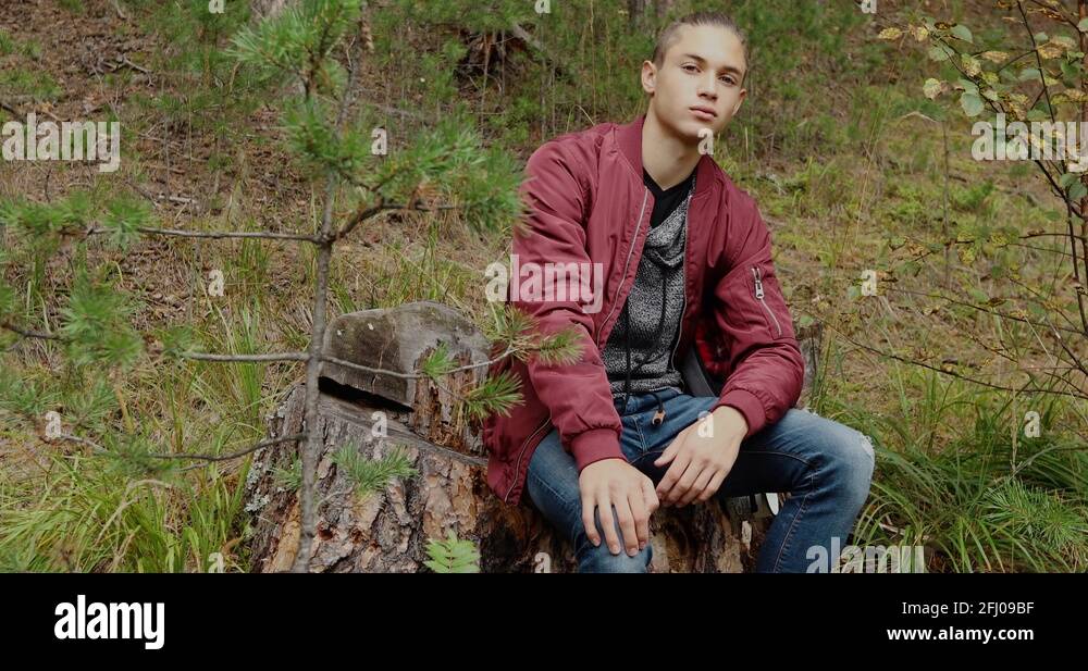 Man sitting on tree stump Stock Videos & Footage - HD and 4K Video ...
