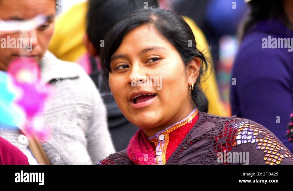 Indigenous woman wears a typical costume Stock Video Footage - Alamy