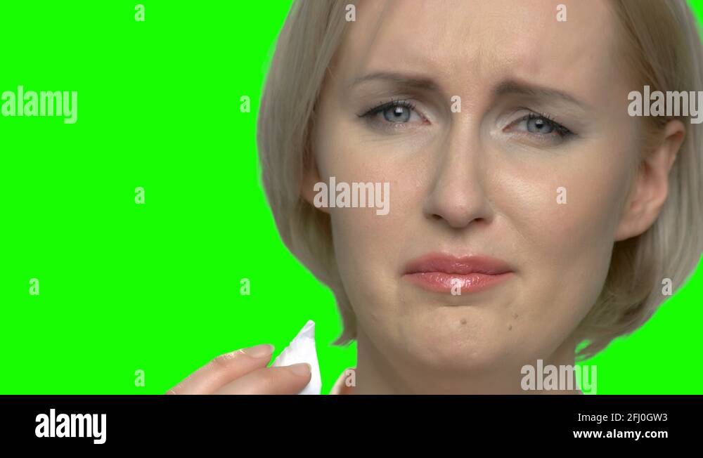 Upset crying caucasian woman face close up Stock Video Footage - Alamy