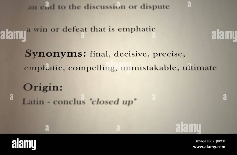 Conclusive Stock Videos & Footage - HD and 4K Video Clips - Alamy