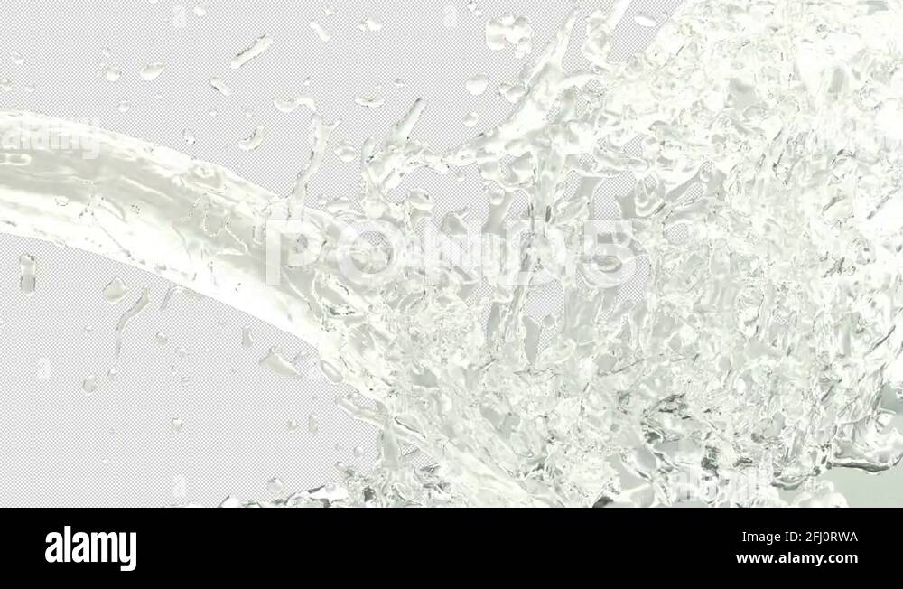 Animated stream of red realistic jet fuel pouring filling container ...