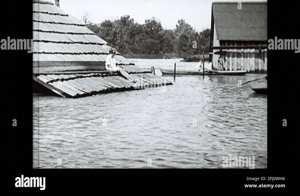 The Mississippi River Flood Of 1927 Stock Video Footage - Alamy