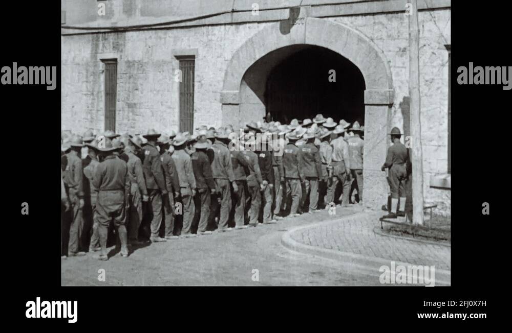 Prisoners Marching Into The Fort Leavenworth Disciplinary Barracks ...