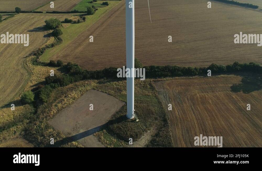 Revealing a big wind turbine from bottom to top Stock Video Footage - Alamy