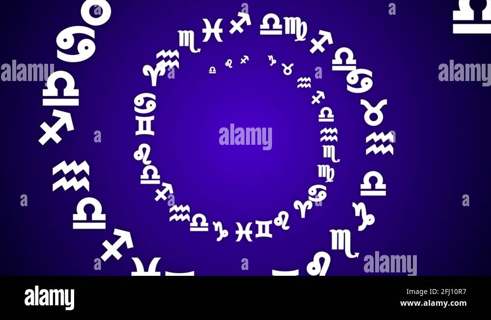Zodiac Signs, Horoscope, Background, with Alpha Channel, Loop Stock ...