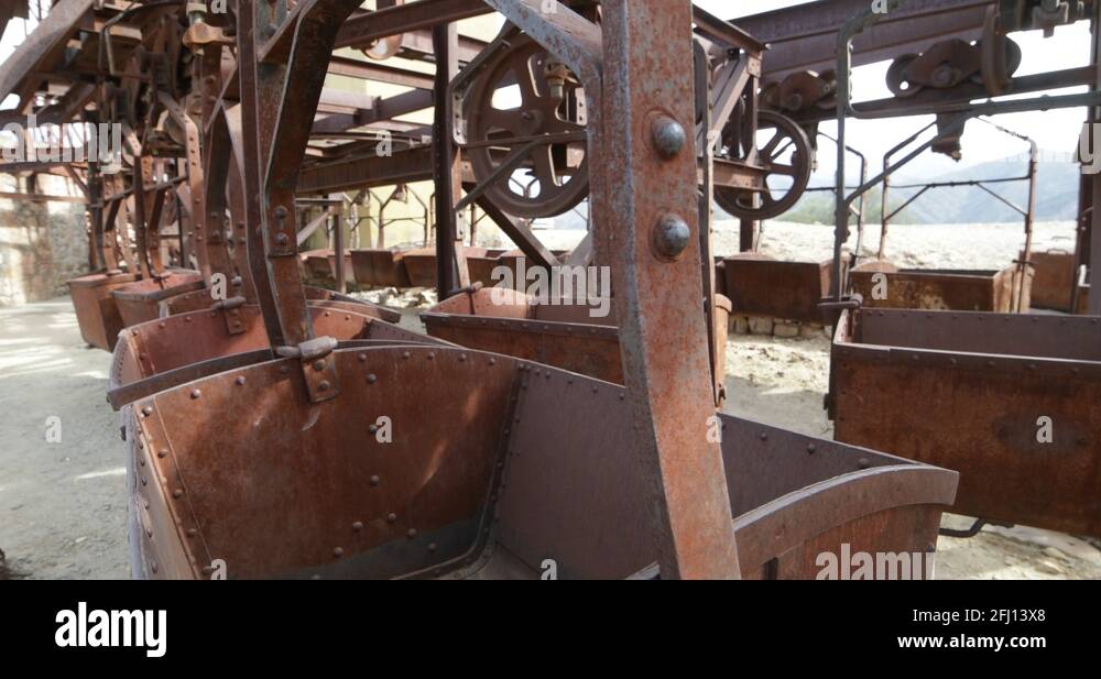 Second station of old Cable Car Chilecito-La Mejicana mine Stock Video ...