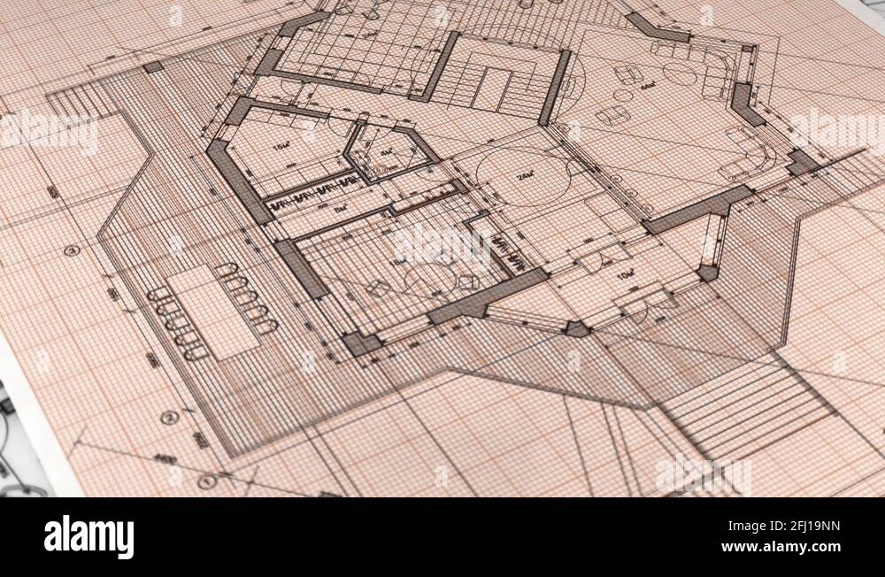 Architectural house plan drawings tools Stock Videos & Footage - HD and ...