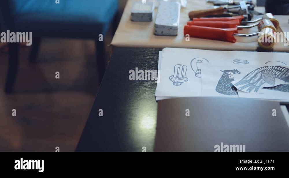 Linocut prints Stock Videos & Footage - HD and 4K Video Clips - Alamy