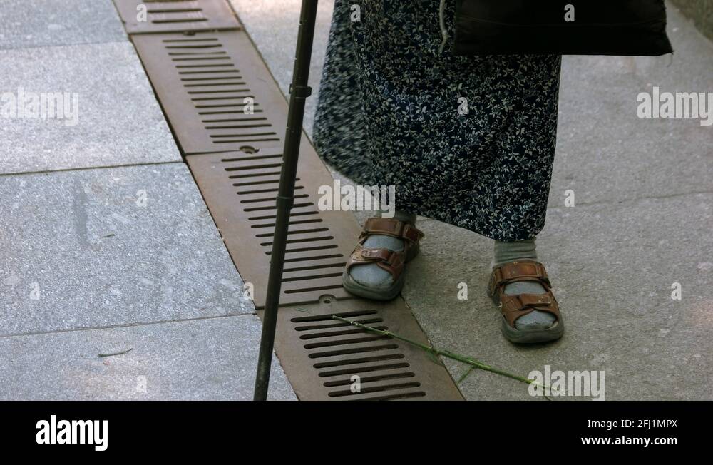 Disabled lady walking stick Stock Videos & Footage - HD and 4K Video ...