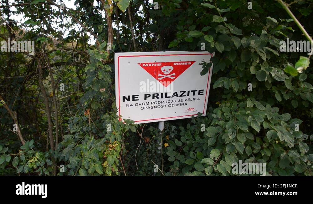 Red warning sign of land mines Stock Videos & Footage - HD and 4K Video ...
