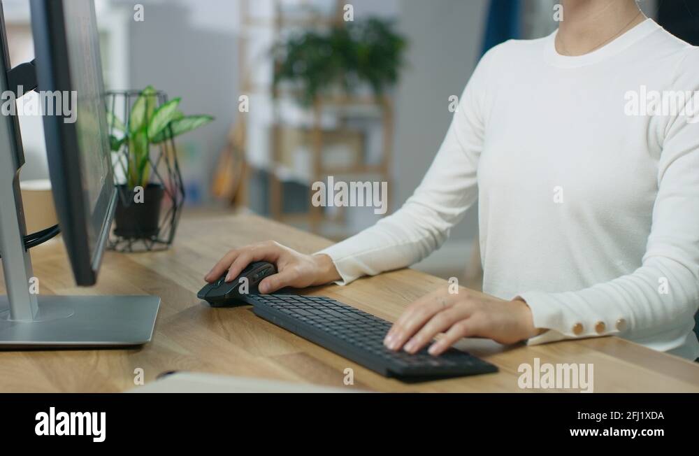 Beautiful Female Software Engineer Works on a UX / UI Mobile App ...