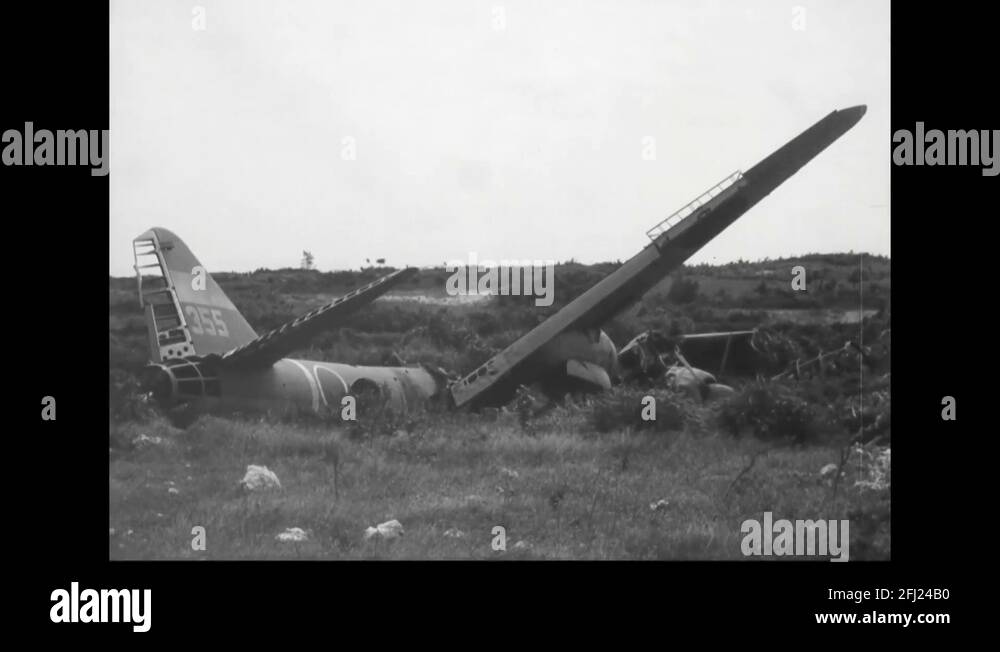 WW2 1945 - Damaged Japan aircrafts on Kikai Shima Japan - Close Stock ...