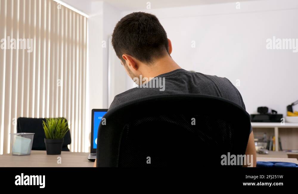 Man computer rear view Stock Videos & Footage - HD and 4K Video Clips ...