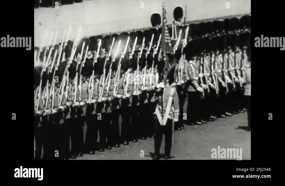 WW2 - British guard at a parade Stock Video Footage - Alamy