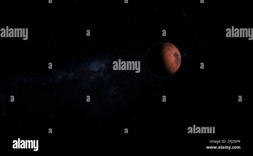 Zoom to Red Planet Mars in Solar System Stock Video Footage - Alamy