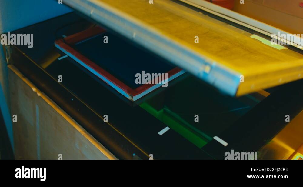 Silk screen printing process - forming a stencil from a screen with of ...