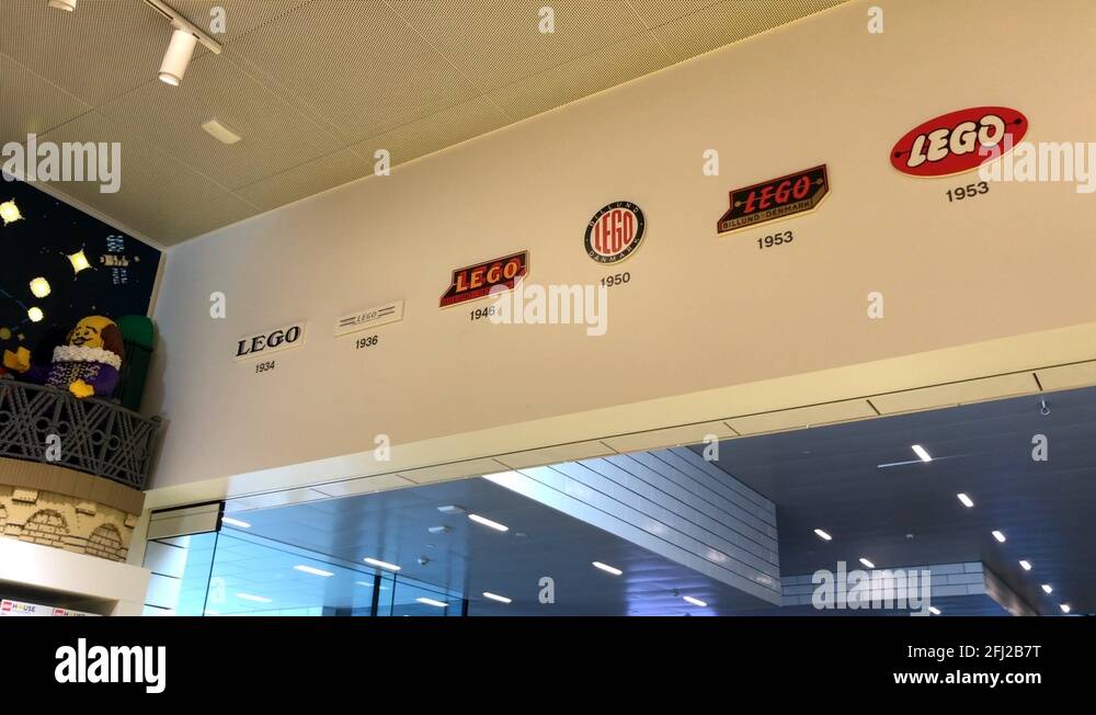 Evolution of the Lego logo. History of the Lego logo. Taken in the Lego ...