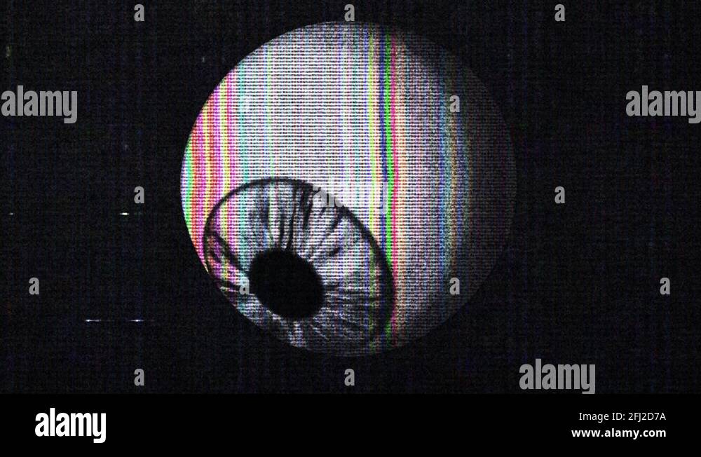 Eyeball vhs system - Grunge pop, vj loop Stock Video Footage - Alamy