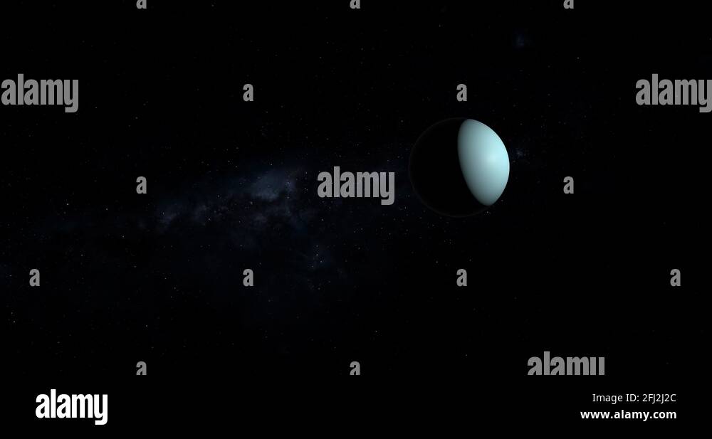 Zoom to Planet Uranus in Solar System Stock Video Footage - Alamy