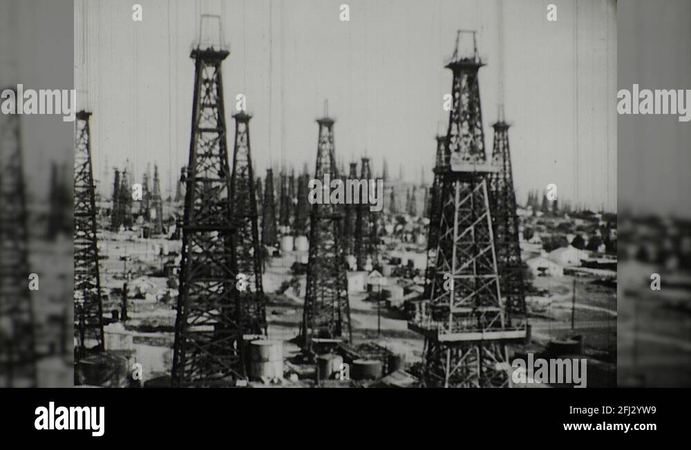 1960s Saudi OIL WELL Drilling Field Rig Pumping Crude Vintage Old Film ...