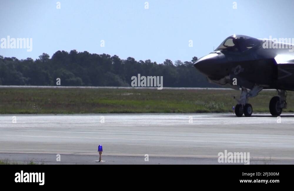 Lockheed Martin F-35 Lightning II parked in airfield - 2015 Stock Video ...