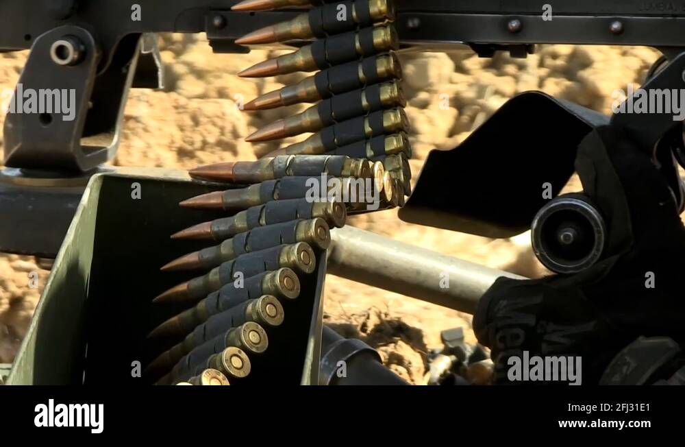 Soldiers fire with machine gun during Exercise Talisman Sabre - 2015 ...