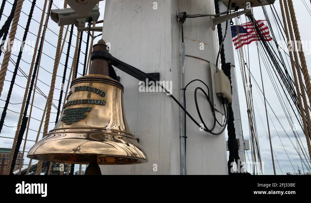 Ship’s bell. USS Constitution, world oldest commissioned naval ship ...