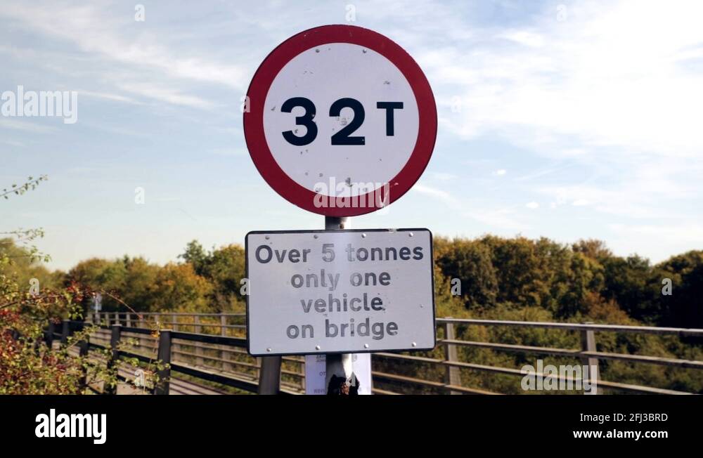 Narrow bridge warning sign Stock Videos & Footage - HD and 4K Video ...