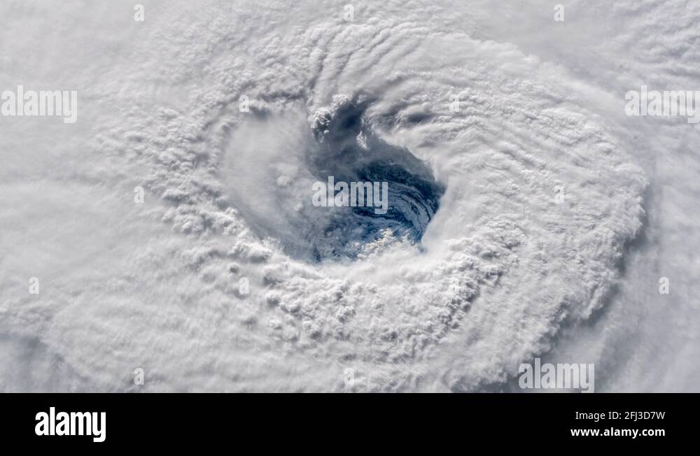 Hurricane eye satellite view Stock Video Footage - Alamy