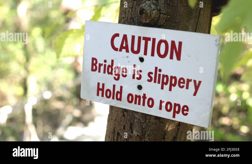 Rope bridge warning sign Stock Videos & Footage - HD and 4K Video Clips ...