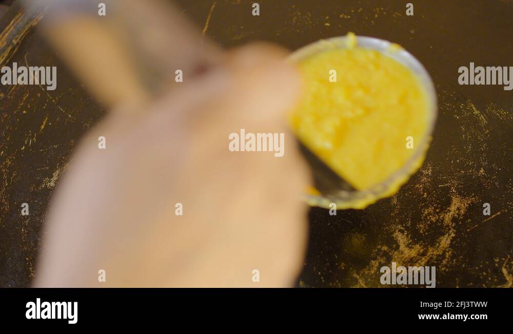 Venezuelan Cachapas maid of yellow corn Stock Video Footage - Alamy
